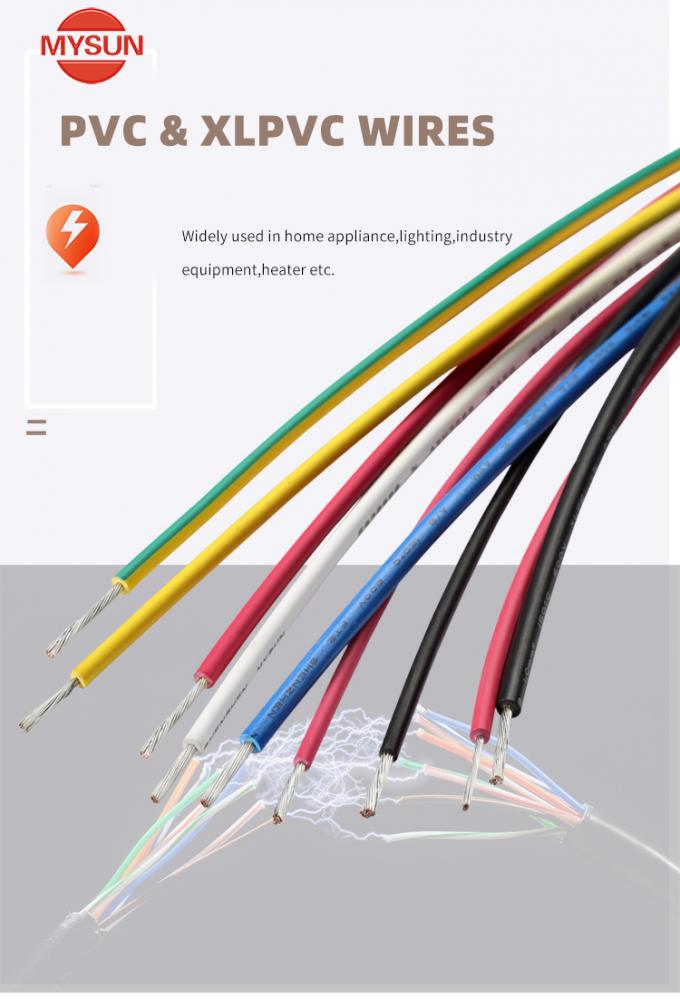 PVC Wires 22 AWG Red and 26AWG Black Color Sr PVC Insulation Wires and ...