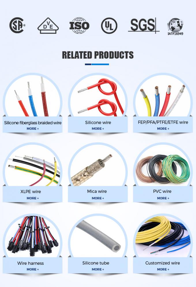 Ul5128 AWM5128 Mica Insulated Wire 18AWG 300V/450C Home Light ...