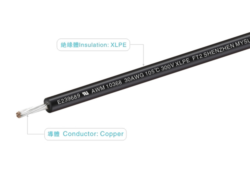 UL10368 300V 105C 10-40AWG XLPE wires FT-2 for home appliance,lighting,industrial power wires